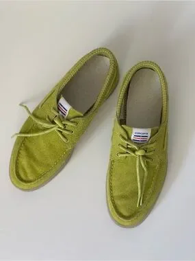 Sperry | Shoes | Sperry Concepts Lime Green Suede Casual Moccasins Mens ...